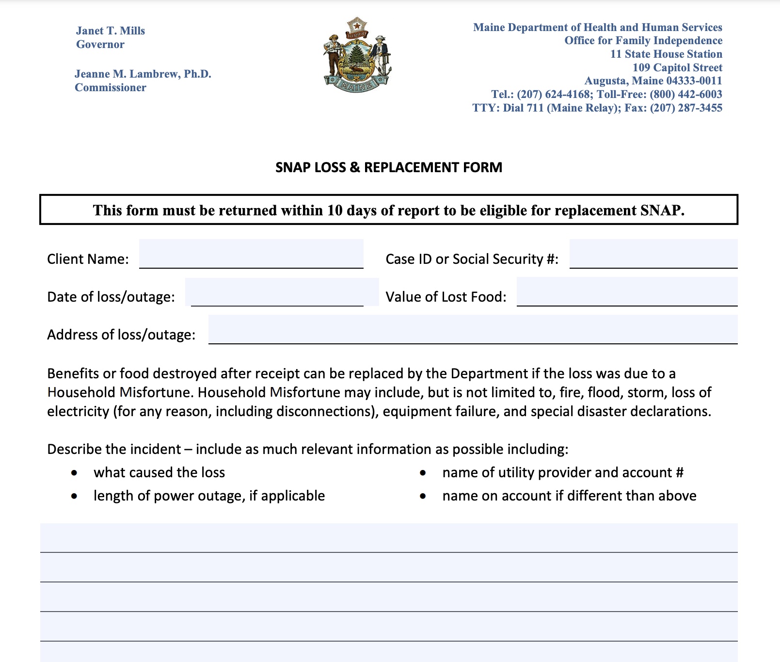 SNAP EBT Recipients and a Disaster
