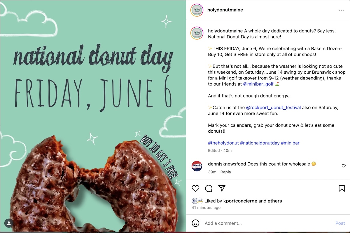 National Doughnut Day in Maine